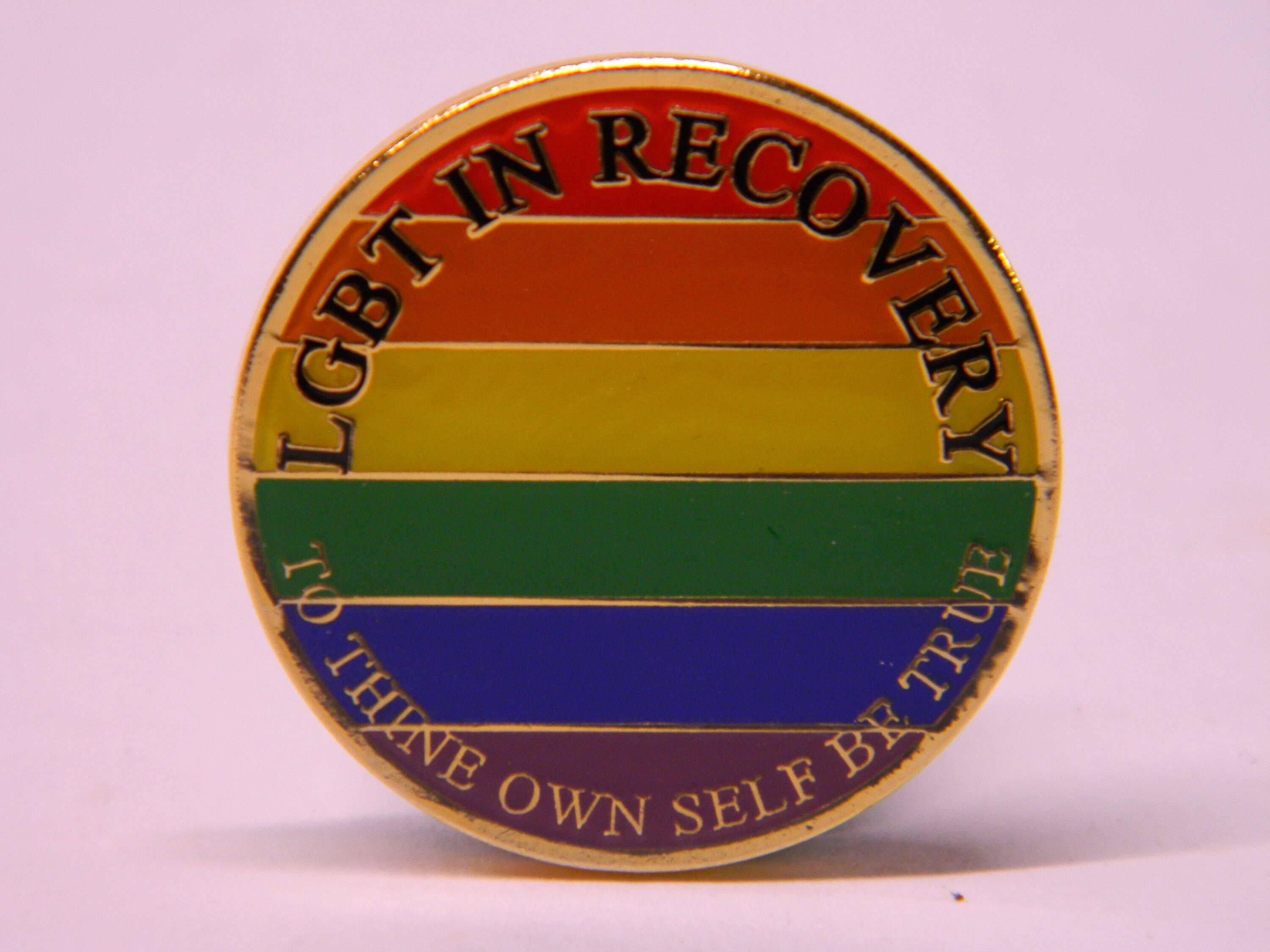 LGBT IN RECOVERY Multi Colored Tri-plate Medallion - Etsy