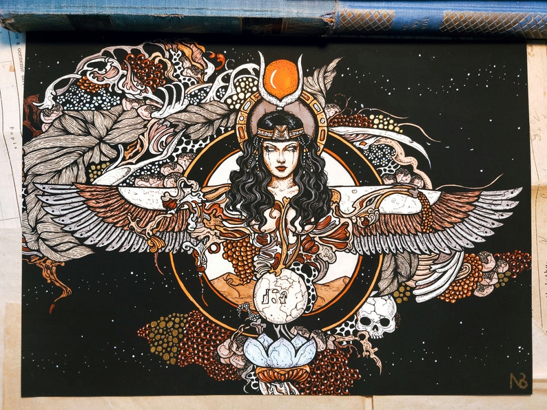 Isis Art Print Egyptian Gods Collection - Etsy