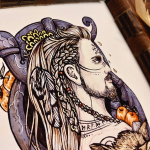 Freyr | Frey | Hand Signed Print | Norse Mythology - Etsy