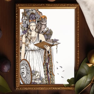 Athena Art Print | Greek Mythology Gift - Etsy