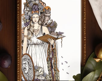 Greek Mythology Athena Minerva Wall Art Poster Print Download - Etsy