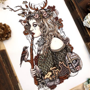 Eir Hand Signed Art Print Norse Mythology Gift - Etsy