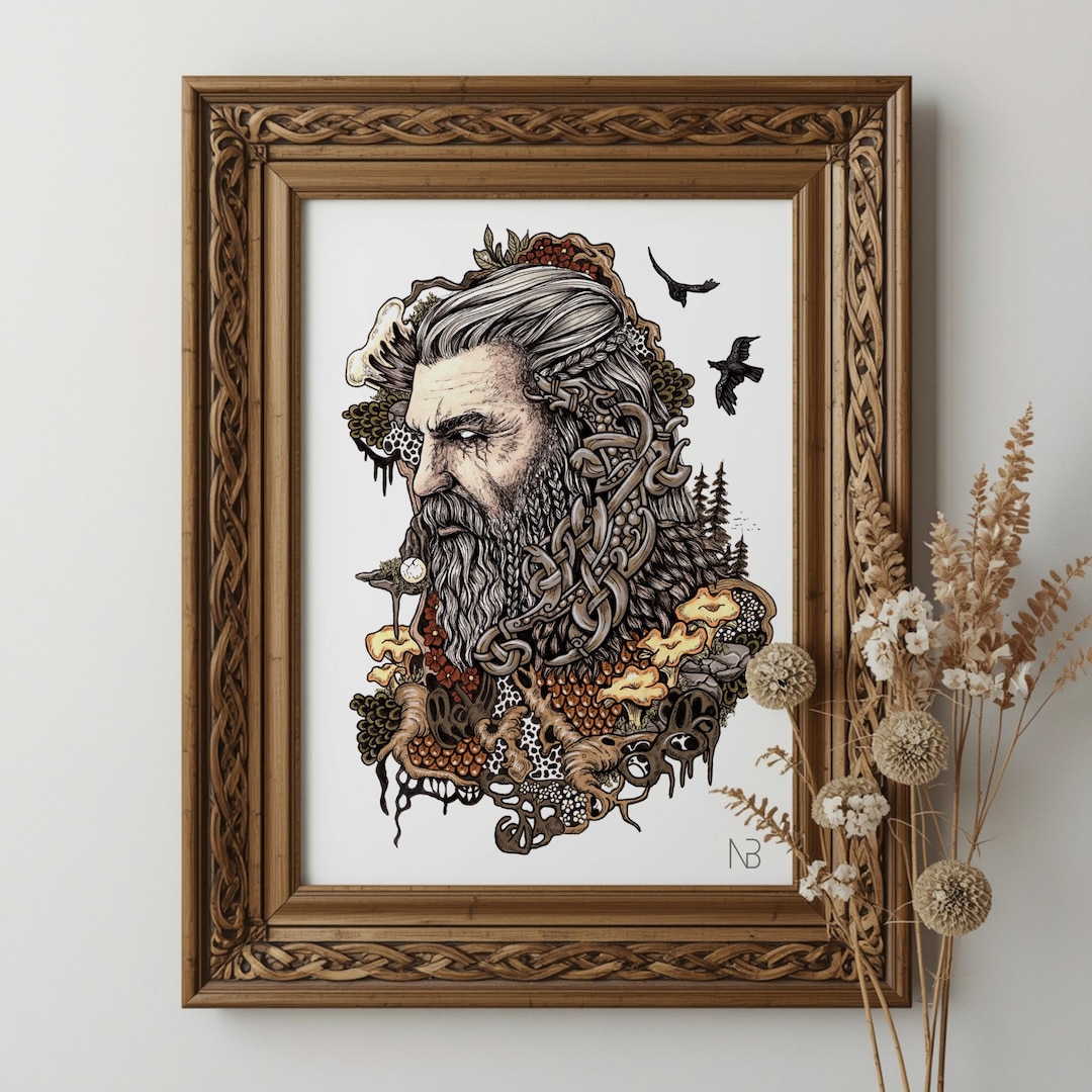Odin Allfather Art Print A1 or A2 Size - Etsy