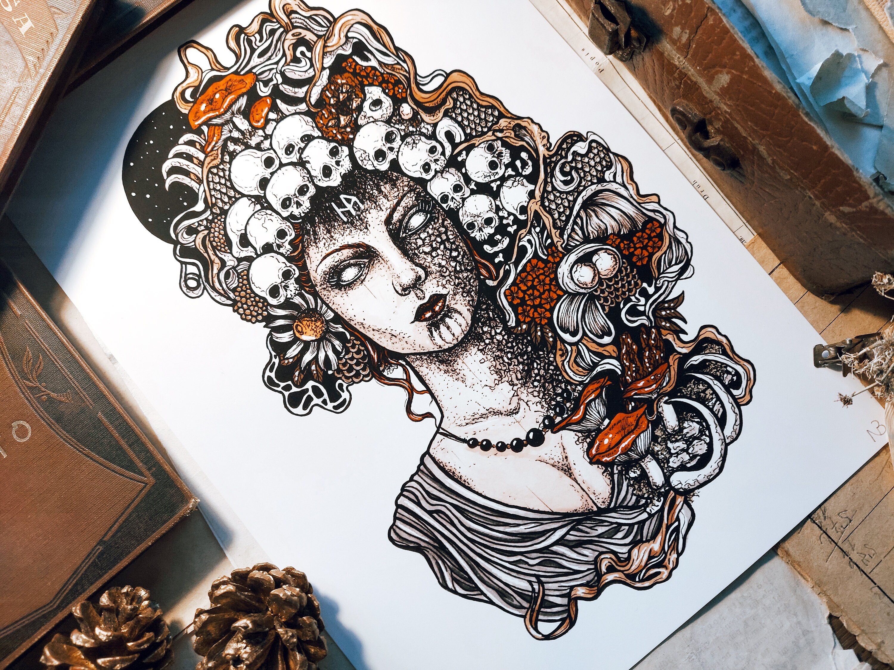 Hel Hand Signed Print Norse Gods Collection - Etsy