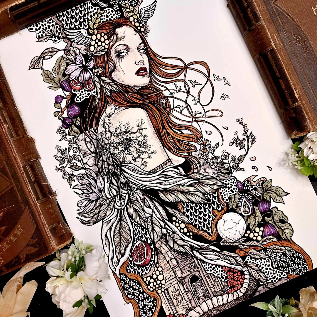 Gaia Art Print Mother Earth Greek Mythology - Etsy