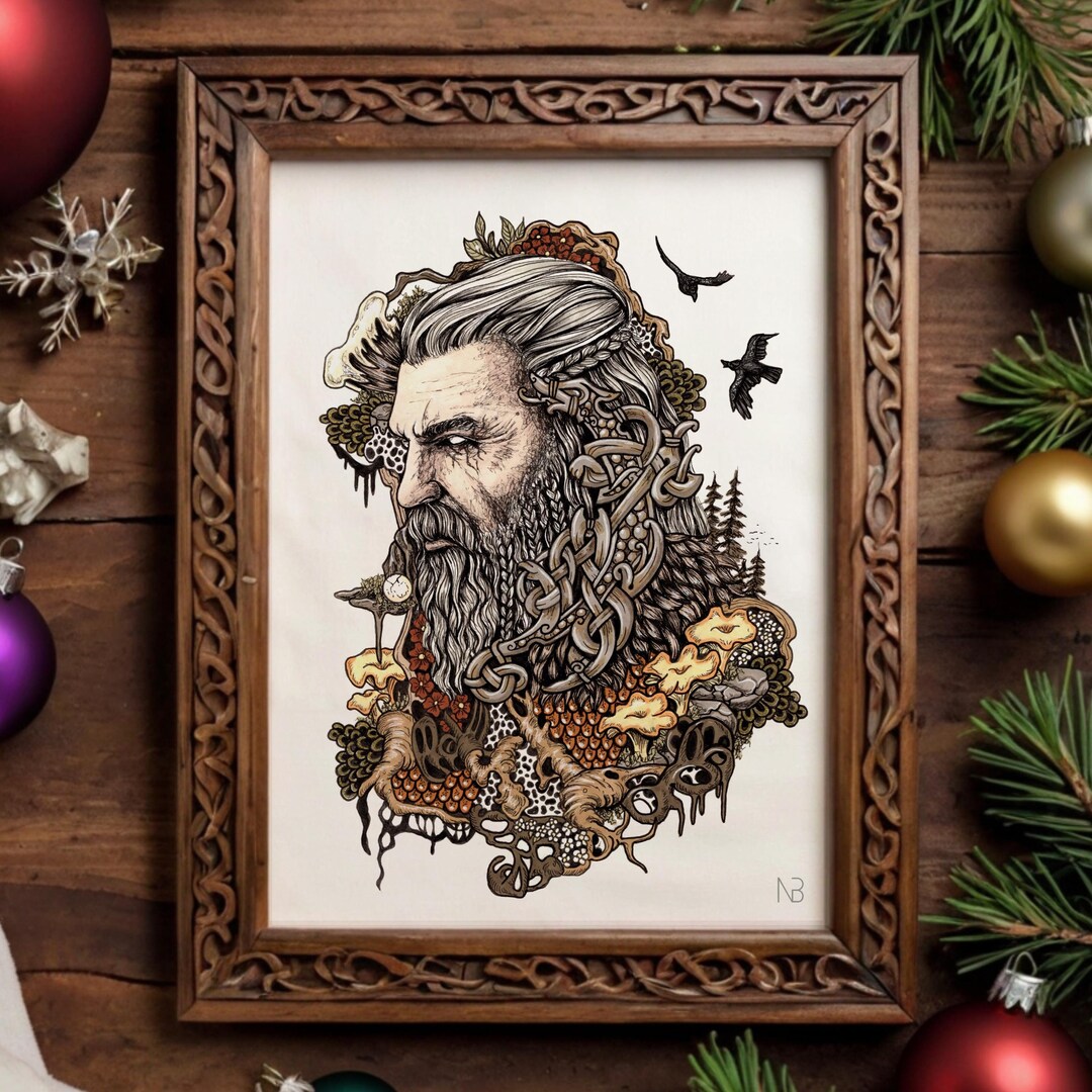 Odin Hand Signed Print Norse Mythology Christmas Gift - Etsy
