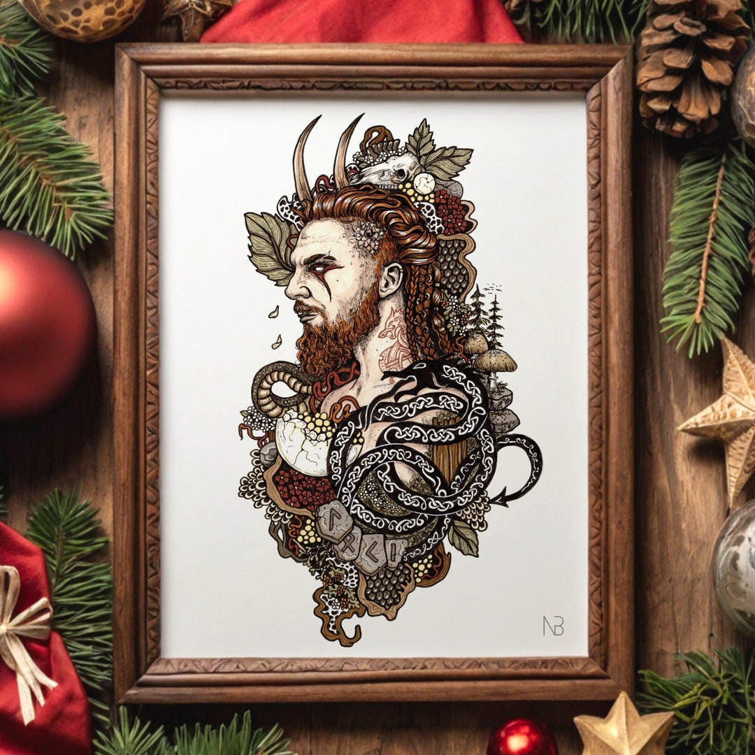 Loki Loke Hand Signed Print Norse Mythology Christmas Gift - Etsy