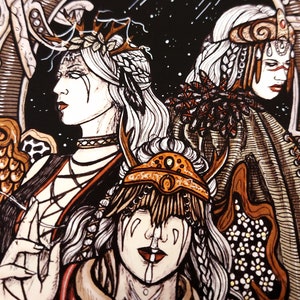 Norns Nornir Hand Signed Print Norse Mythology - Etsy