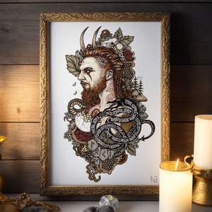 Loki | Loke | Hand Signed Print | Norse Mythology Christmas Gift - Etsy