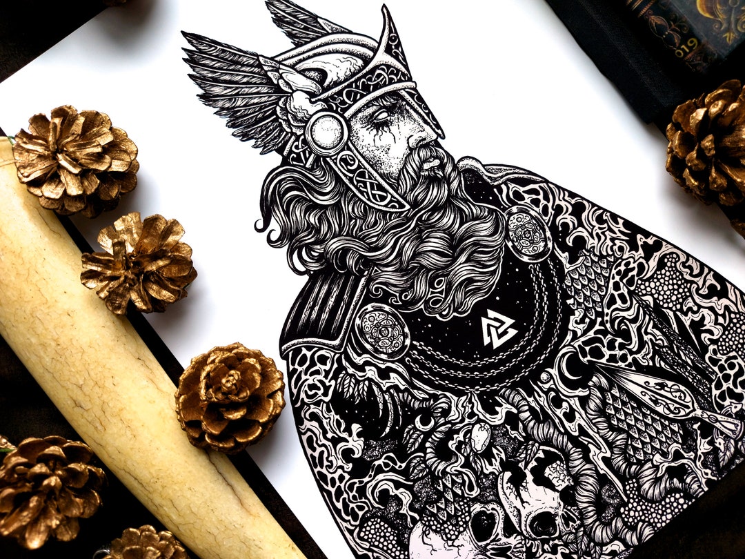 Odin Hand Signed Print Norse Gods Collection - Etsy
