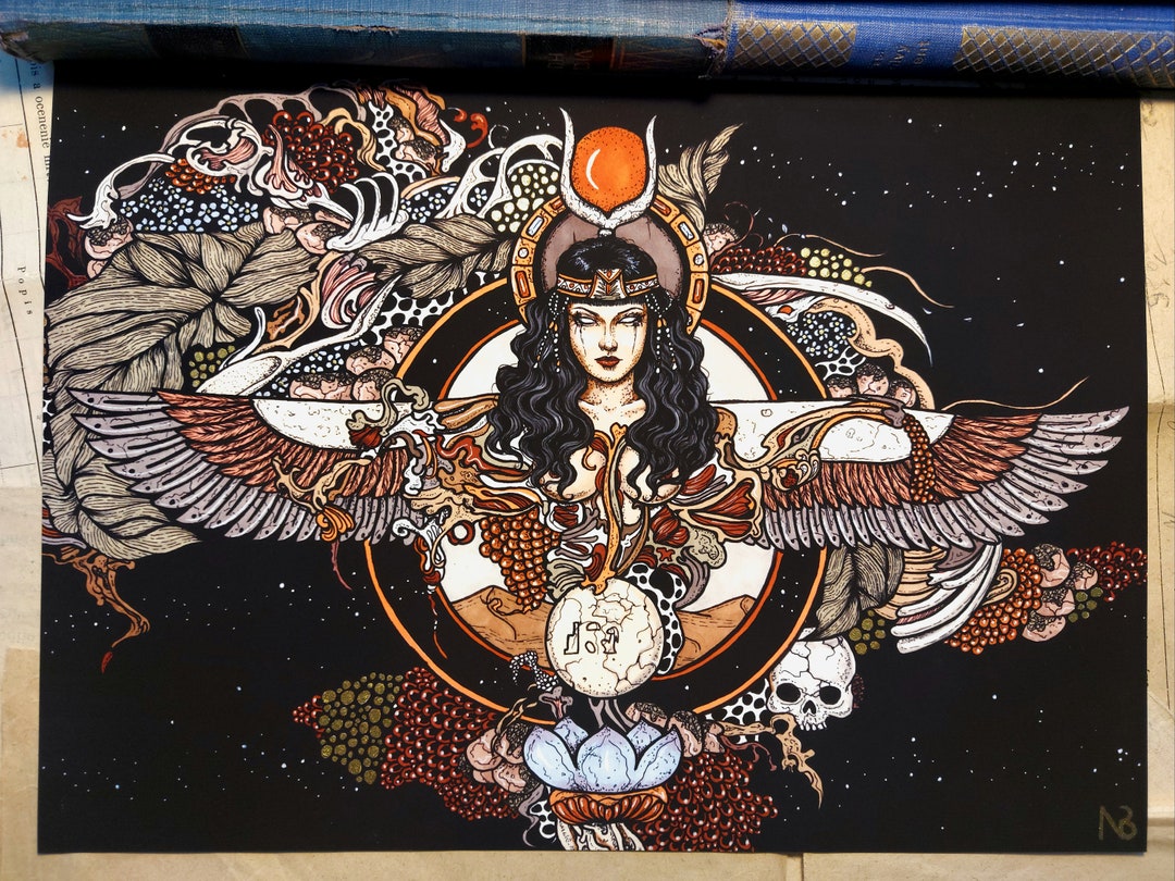 Isis Art Print Egyptian Gods Collection - Etsy