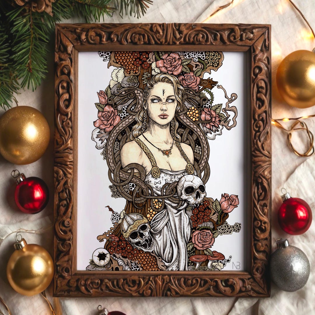 Freyja Art Print | Norse Goddess of Beauty & Love | Viking Mythology ...