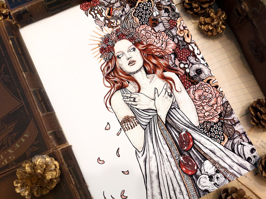 Persephone Art Print Greek Mythology Gift - Etsy
