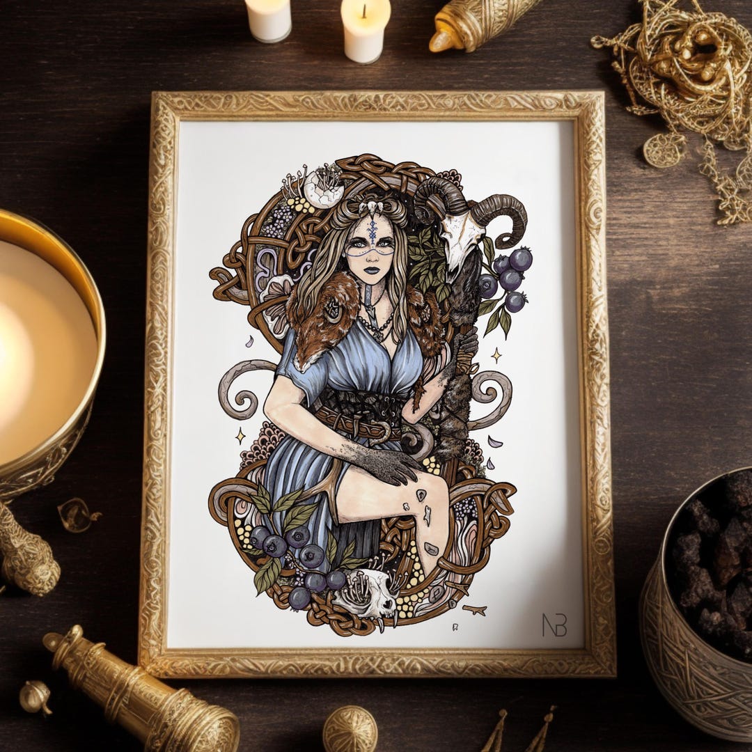 Volva, Norse Pagan Witch | Hand Signed Print | Norse Mythology Gift - Etsy