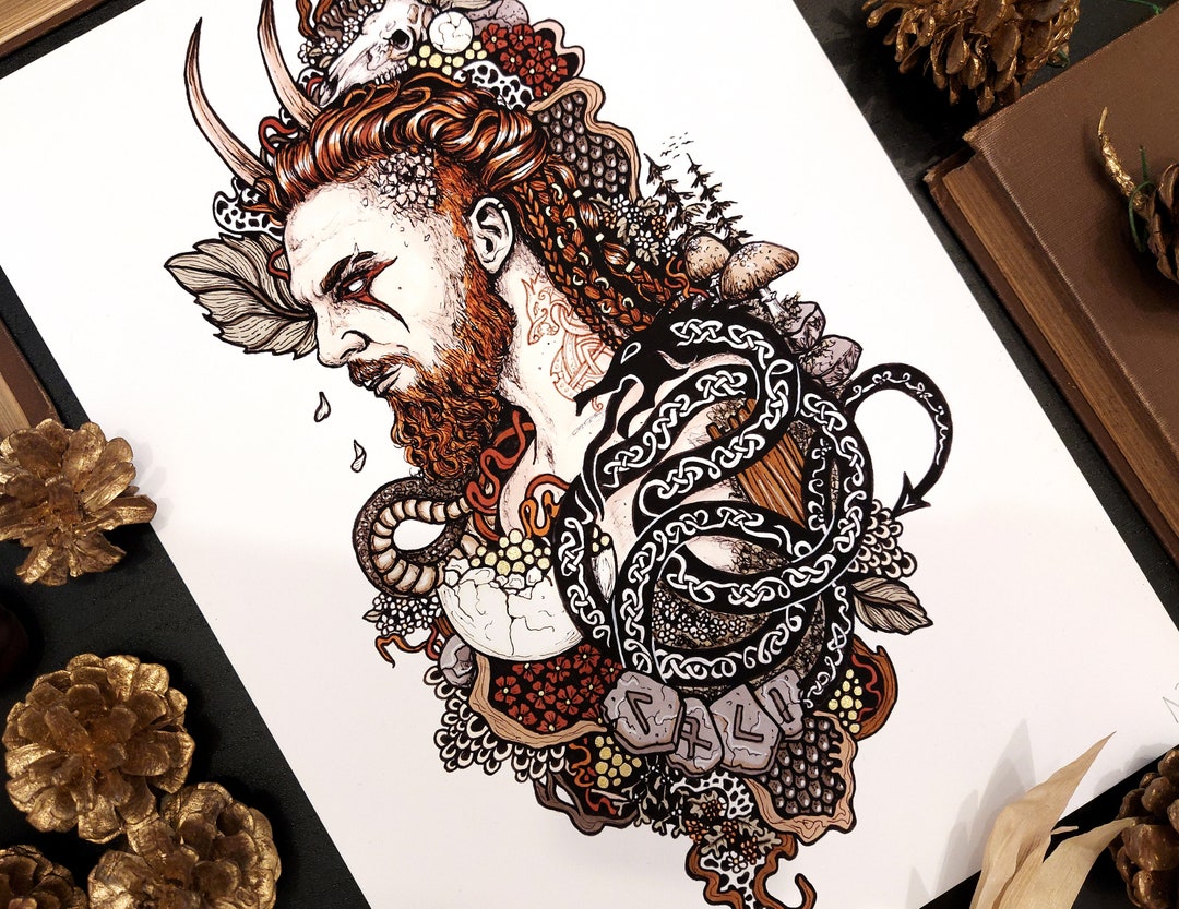 Loki Loke Hand Signed Print Norse Mythology - Etsy