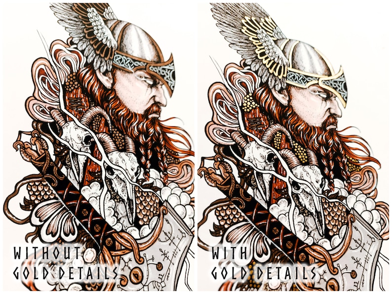 Thor | Hand Signed Print | Norse Mythology Gift - Etsy