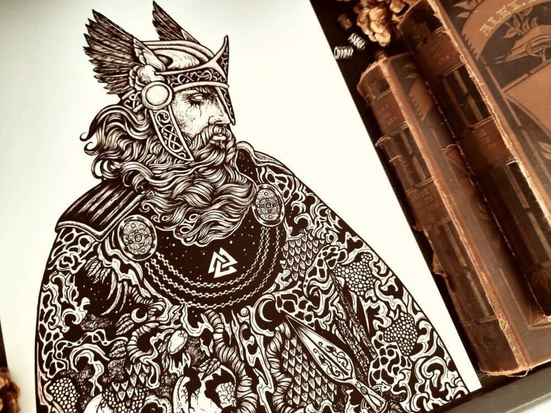 Odin Hand Signed Print Norse Gods Collection - Etsy