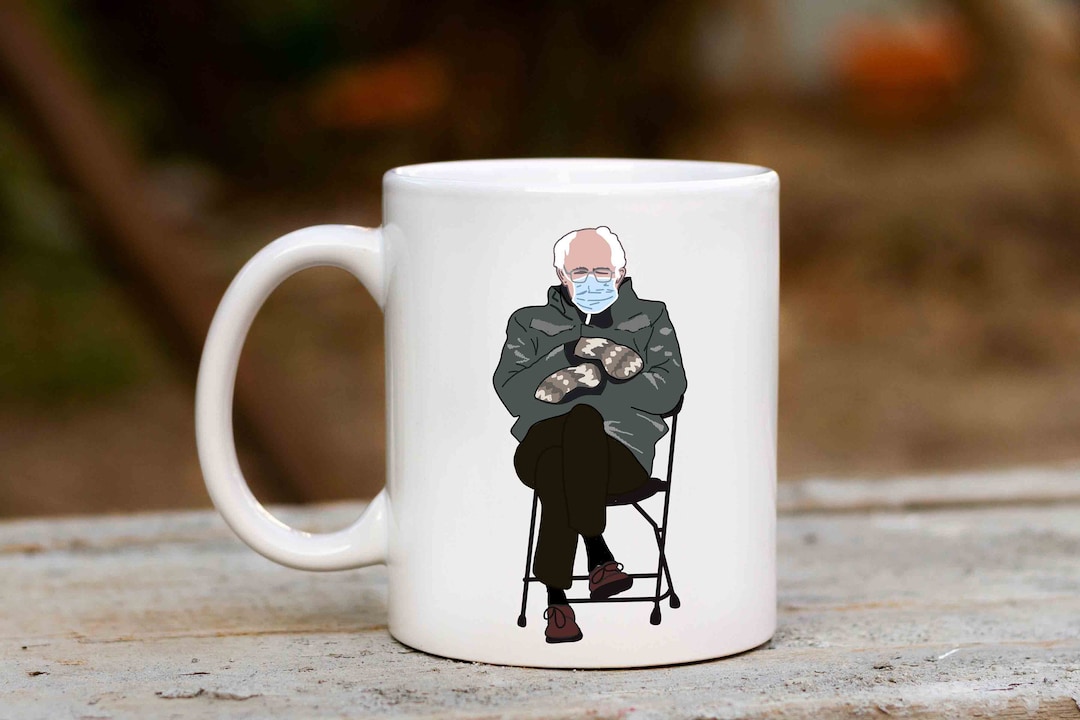 Bernie Sanders Mug, Funny Bernie in Mittens Mug, Inauguration 2021 ...