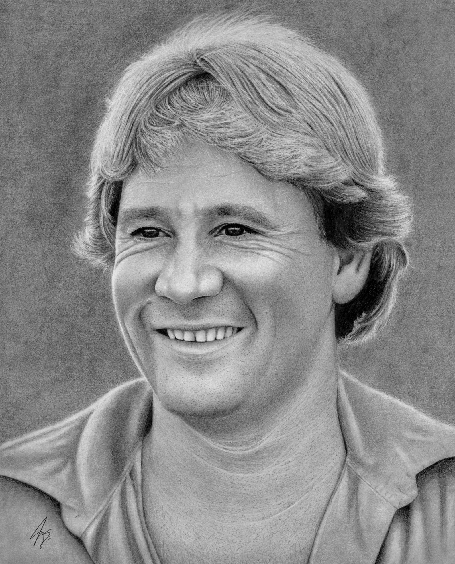 Steve Irwin Portrait - Graphite Pencil Drawing (PRINT) - Etsy