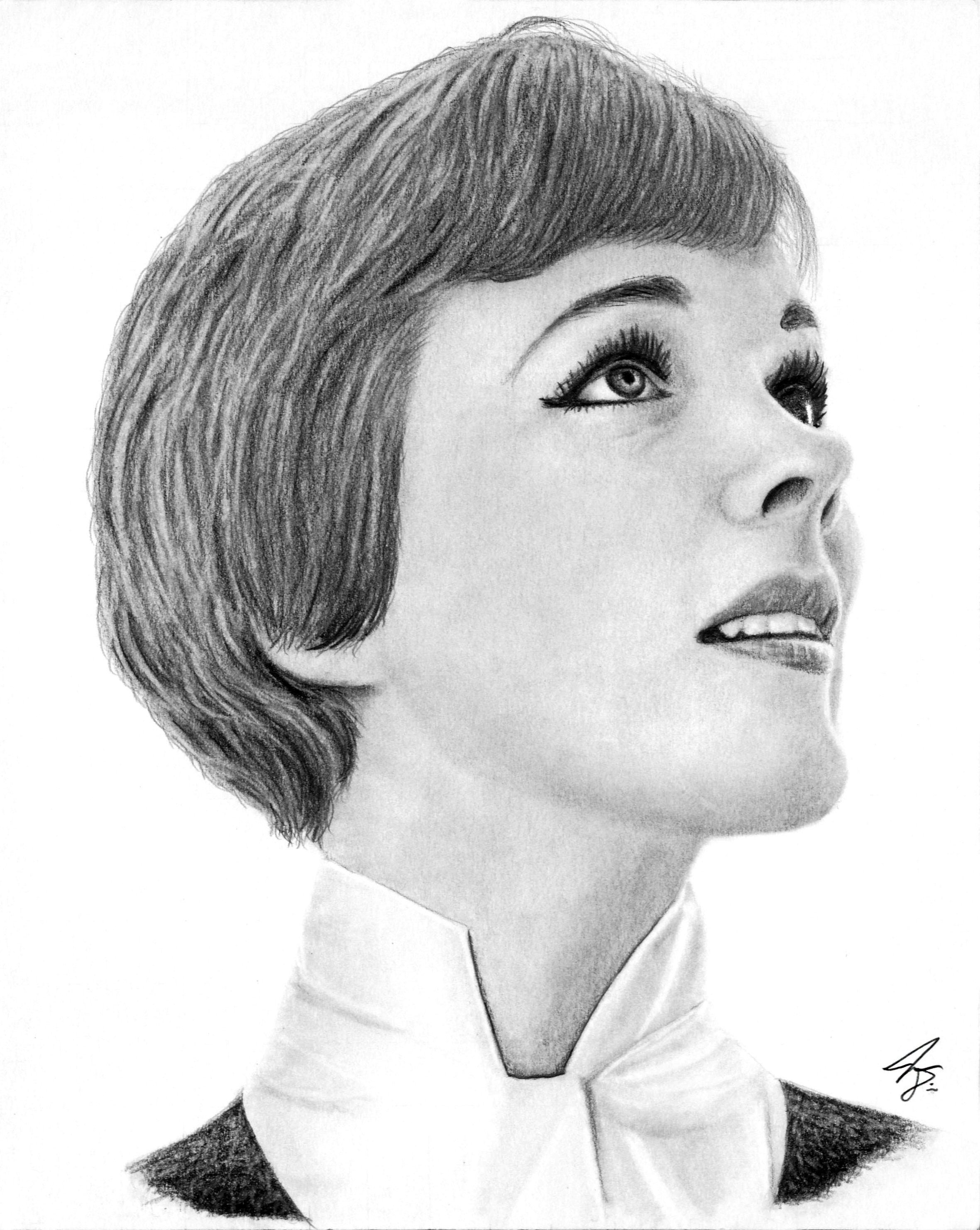 Mary Poppins Julie Andrews Drawing
