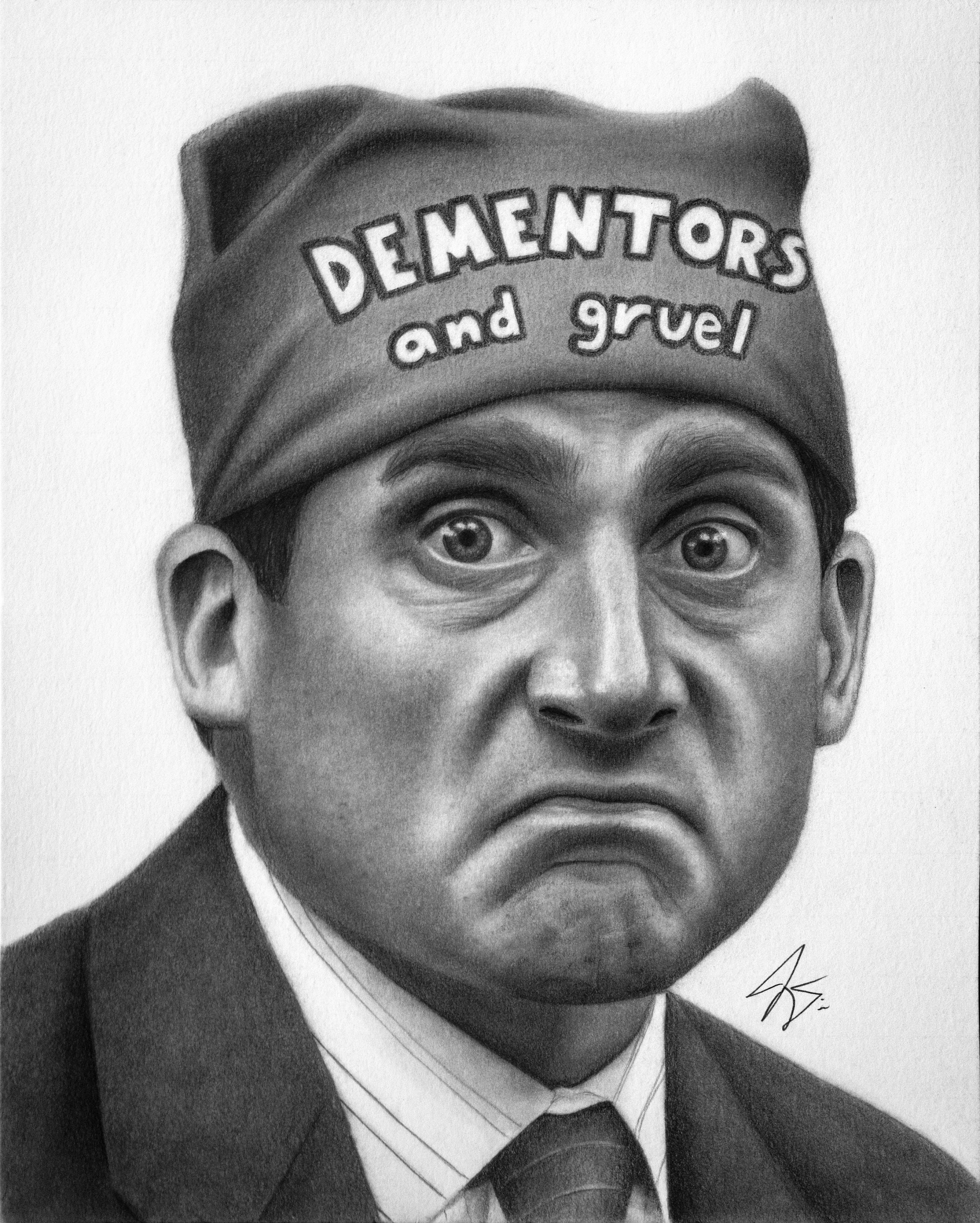 Prison Mike/michael Scott/steve Carell - Graphite Pencil Drawing (PRINT ...