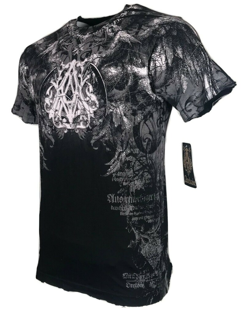 Archaic by Affliction Men's T-shirt FURANCE Skull Wings - Etsy