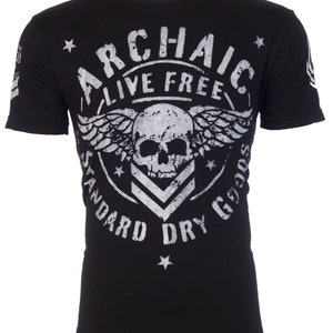 ARCHAIC by Afflictionstrong Crest Black White Regular Fit Men T-shirt S ...