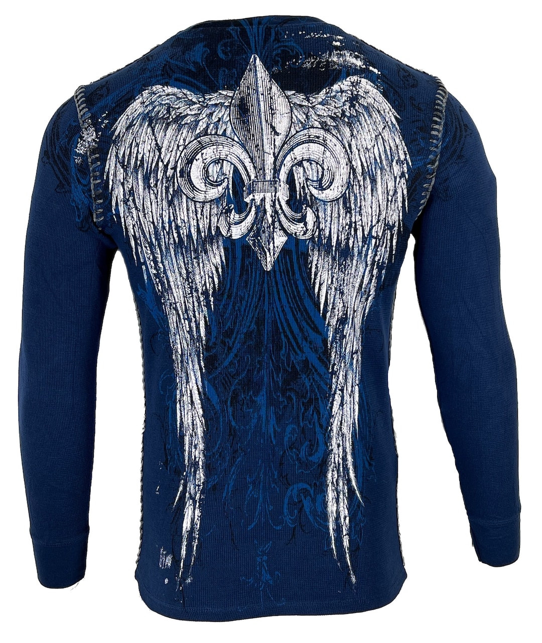 Archaic by Affliction Men's Thermal Shirt WING Navy SIZE SMALL - Etsy