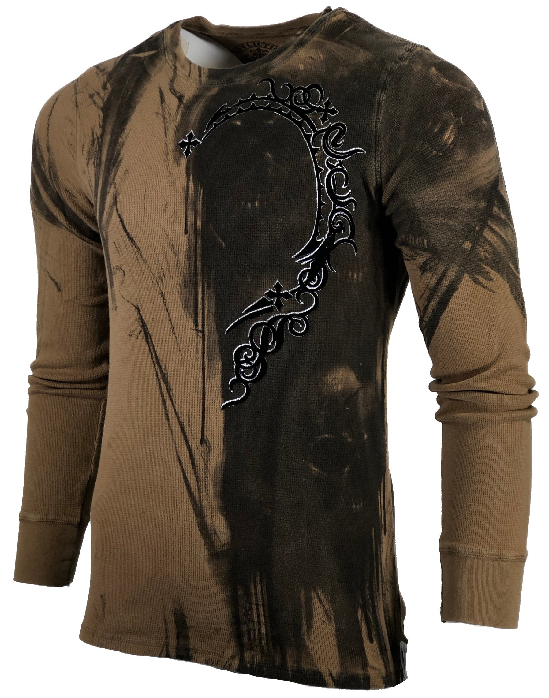AFFLICTION Men's Long Sleeve Thermal Shirt DARK NIGHT - Etsy