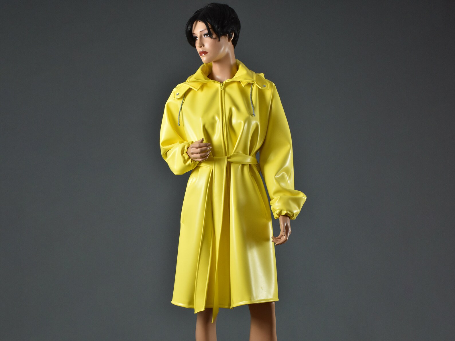 Handmade Latex Rain Coat: European Rubber Coat With Hood - Etsy