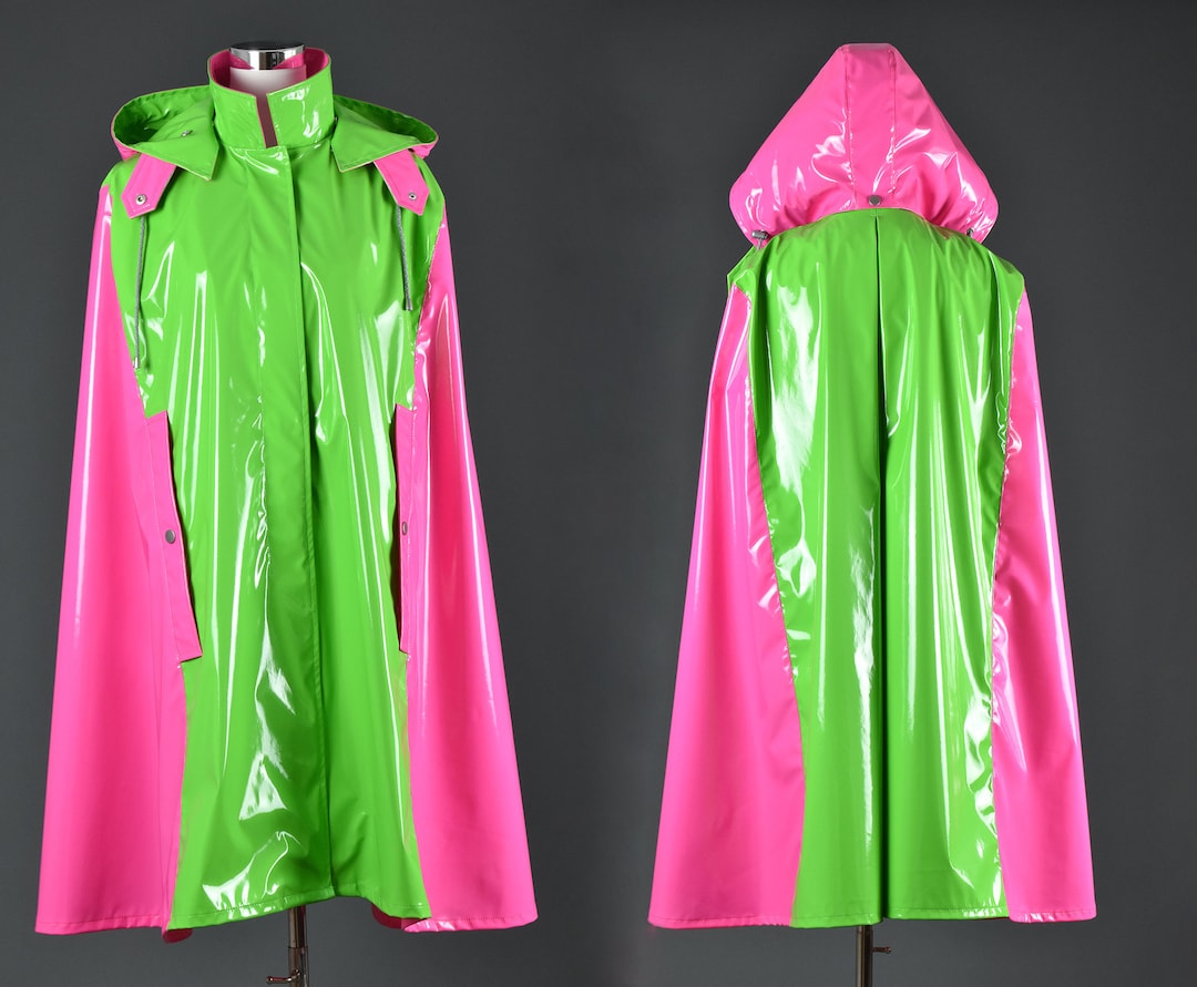 Vinyl Cape in a Color and Size of Your Choice | Rain Cape | Short Cape ...