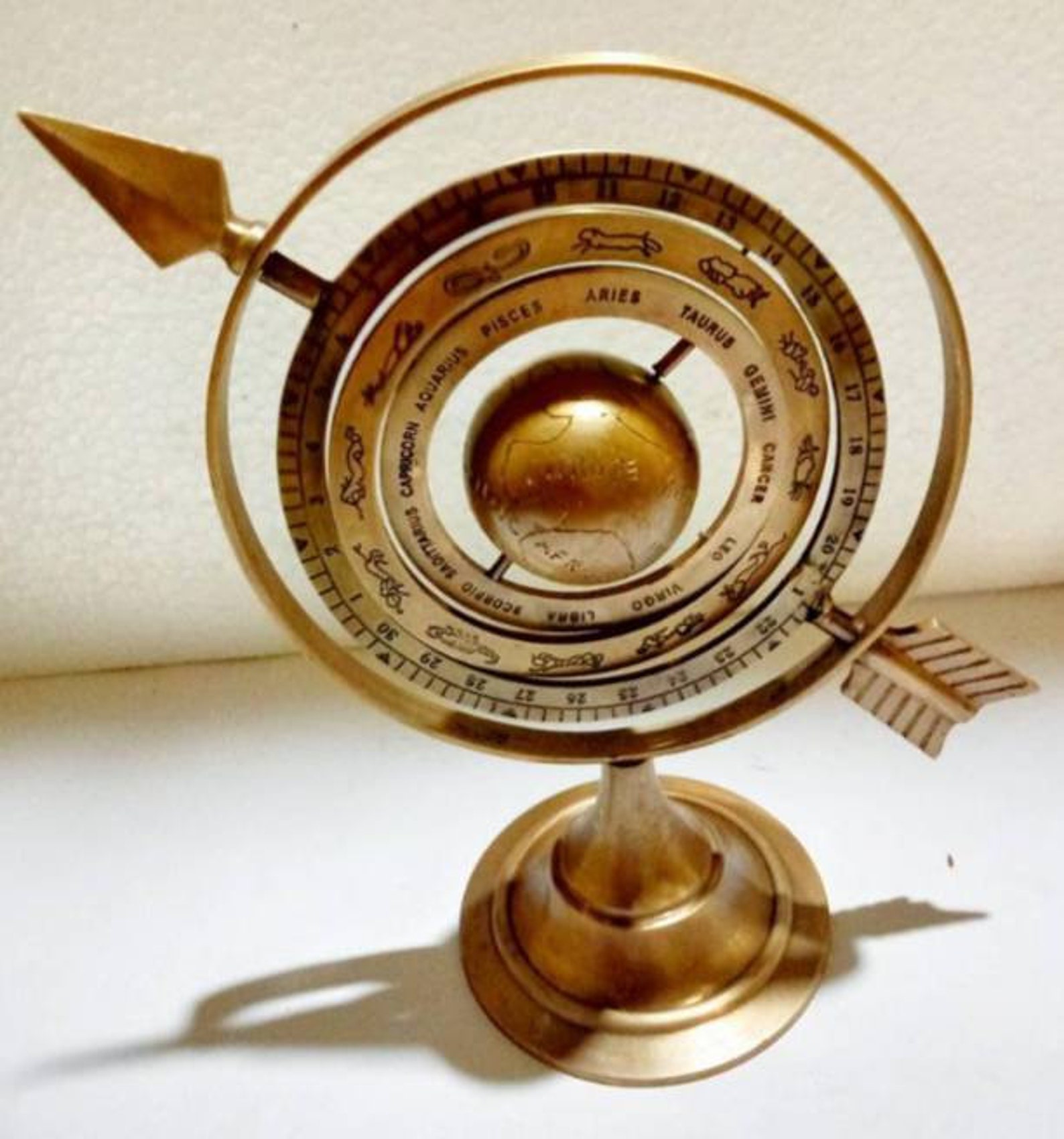 Nautical Vintage Antique Armillary Sphere Sundial Arrow | Etsy