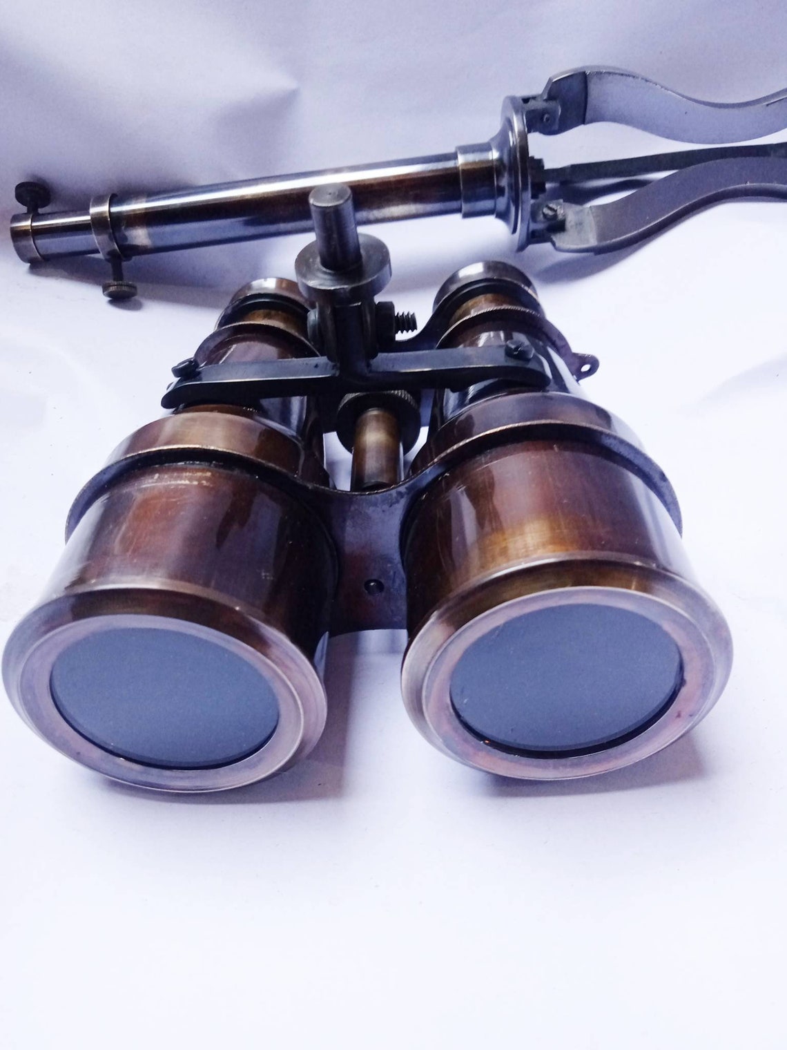 Binoculars Brass Tripod Stand Nautical Vintage Antique Look Style ...