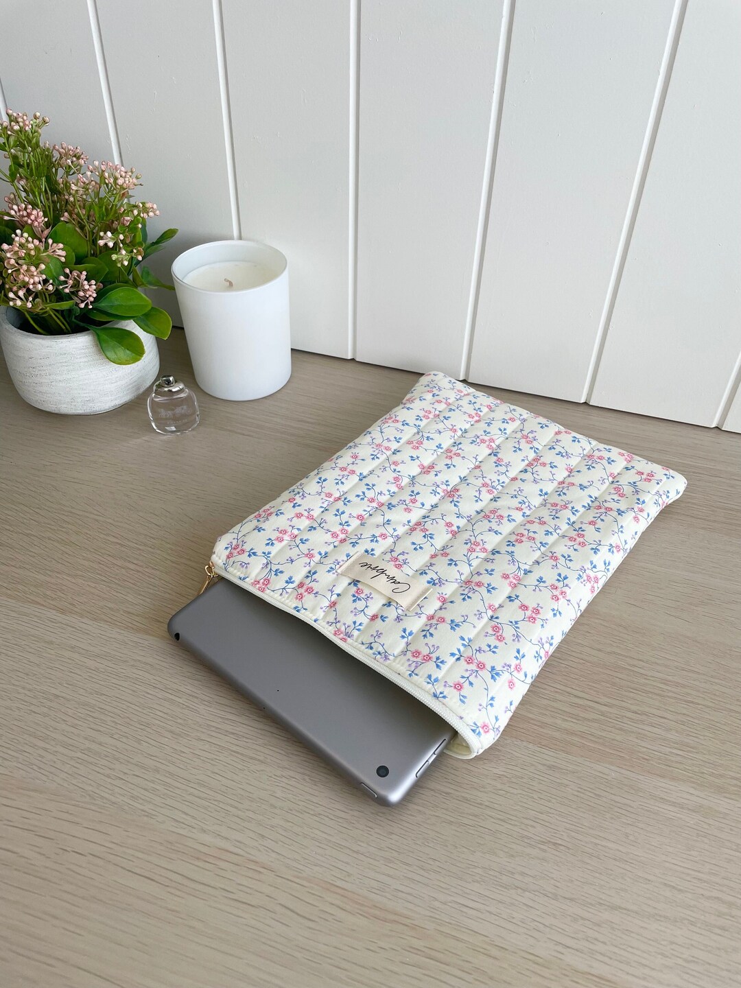 Quilted Indigo Vines iPad / Tablet Sleeve, iPad / Tablet Case, iPad ...