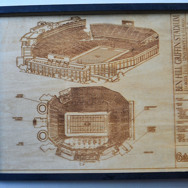 Florida Gators Wood Stadium - Etsy