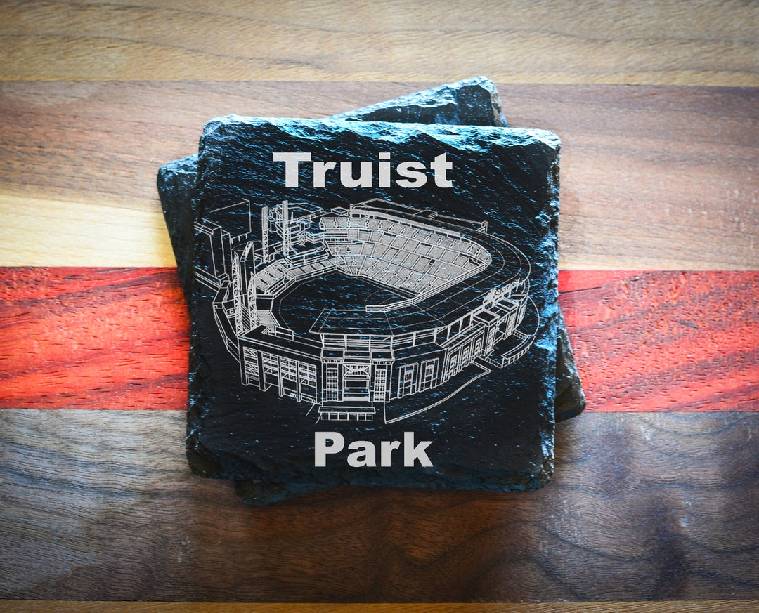 Atlanta Braves Truist Park Coasters Slate Laser Etched Great Gift Idea ...