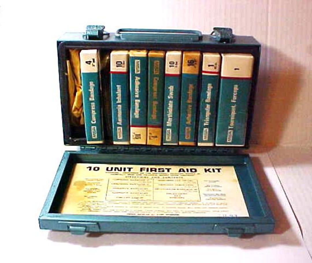 Vintage MSA 10-unit First Aid Kit - 1968 Metal Case With Box - Etsy