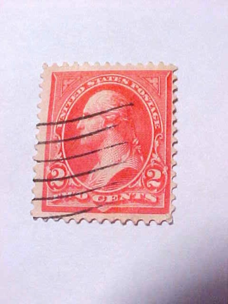 Vintage US Postage, George Washington 2 Cent Red Stamp, Circa Early ...