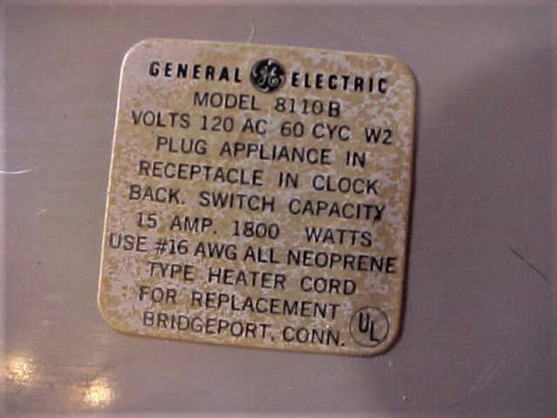 General Electric Automatic Timer Model 8110B Circa 1950/60s - Etsy