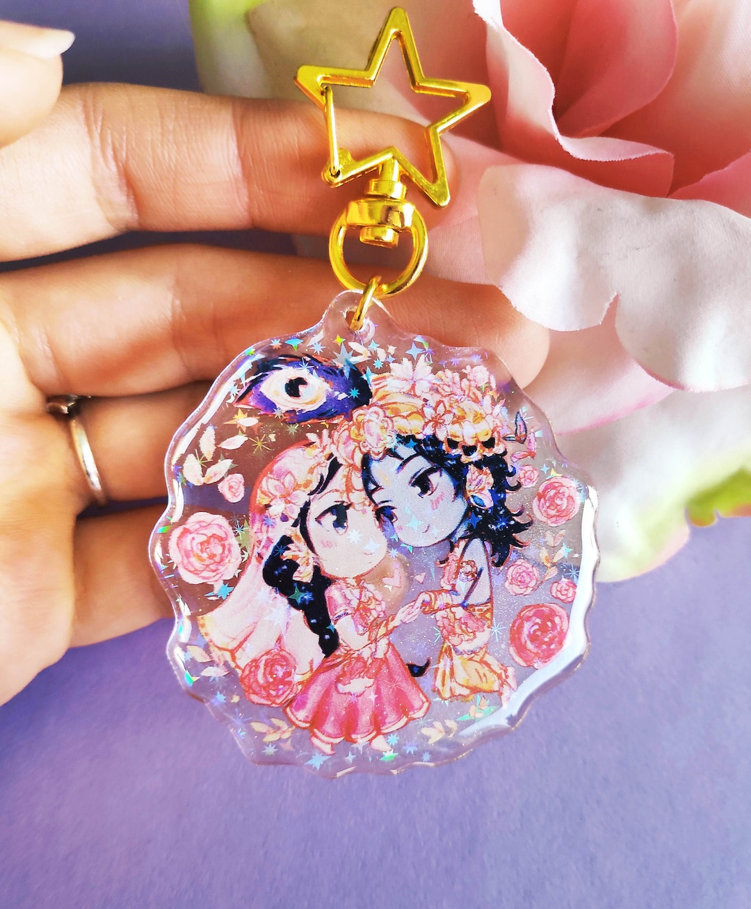 Cute Radha Krishna Little Radhe Kanha Keycharm Gopal Keychain Kawaii ...