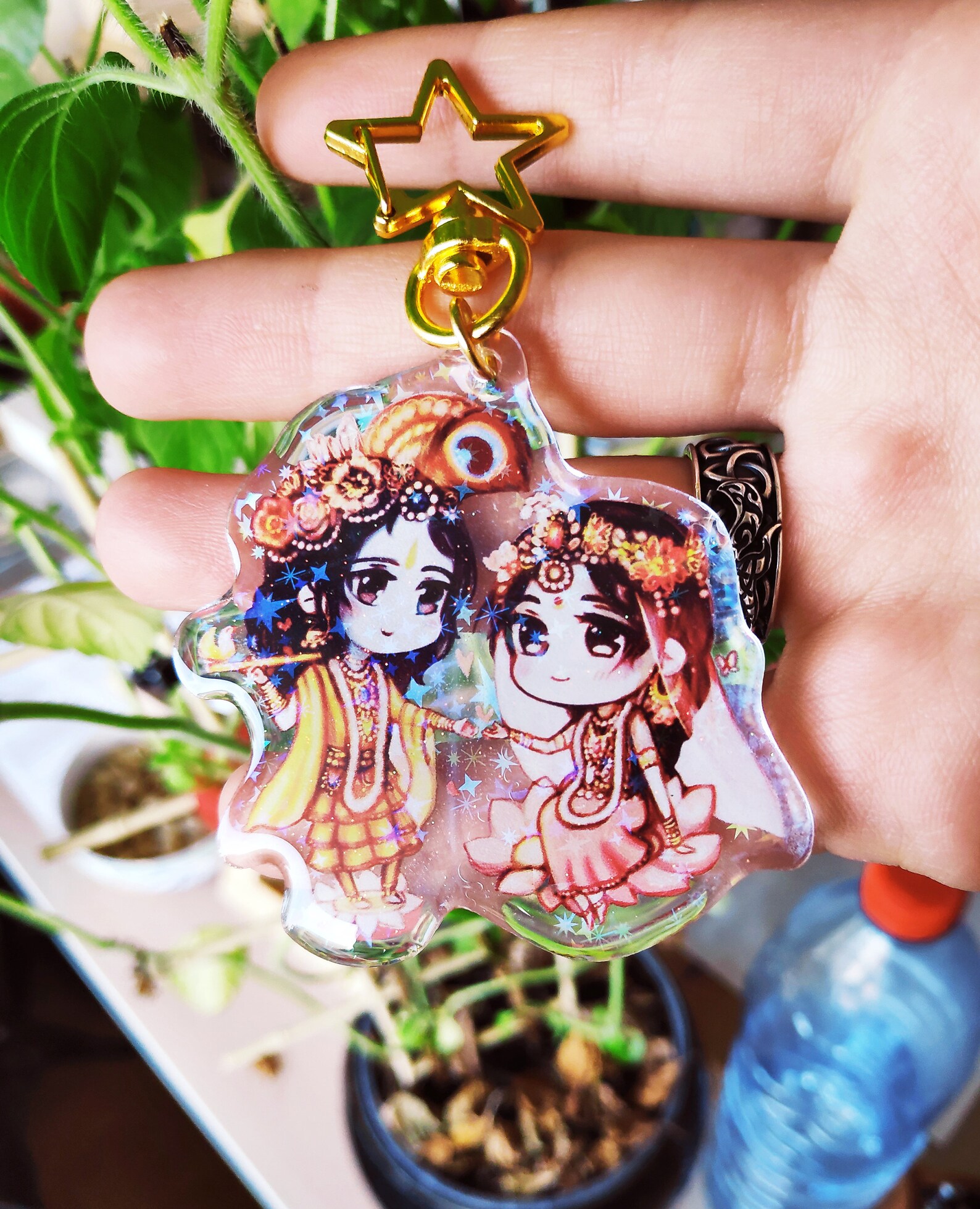 Cute Radha Krishna Little Radhe Kanha Keycharm Gopal Keychain | Etsy