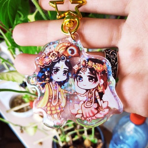 Cute Radha Krishna Little Radhe Kanha Keycharm Gopal Keychain Kawaii ...