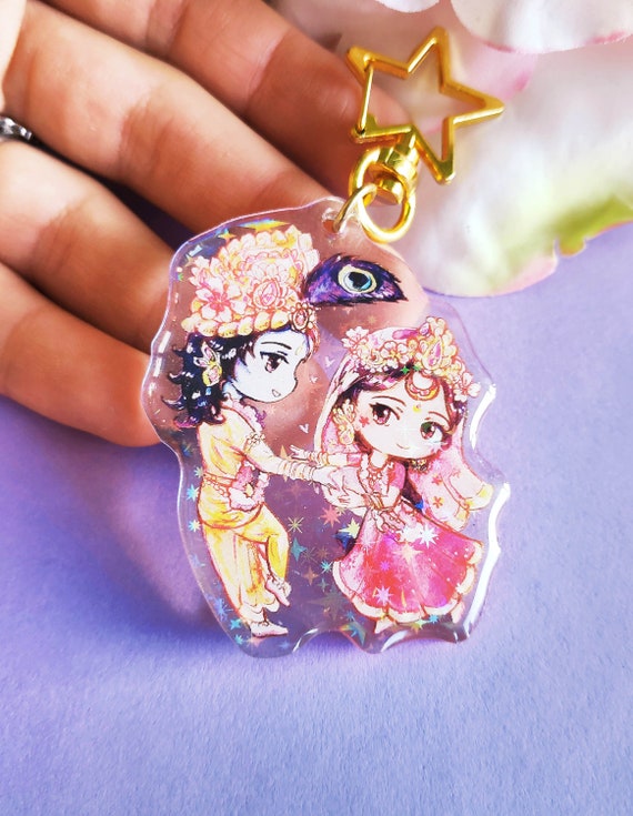 Cute Radha Krishna Little Radhe Kanha Keycharm Gopal Keychain - Etsy India