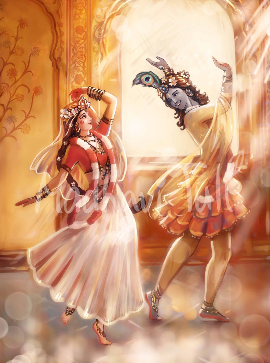 HD File Beautiful Dance Shri Krishna With Shri Radha, Radha Krishna, 4k ...