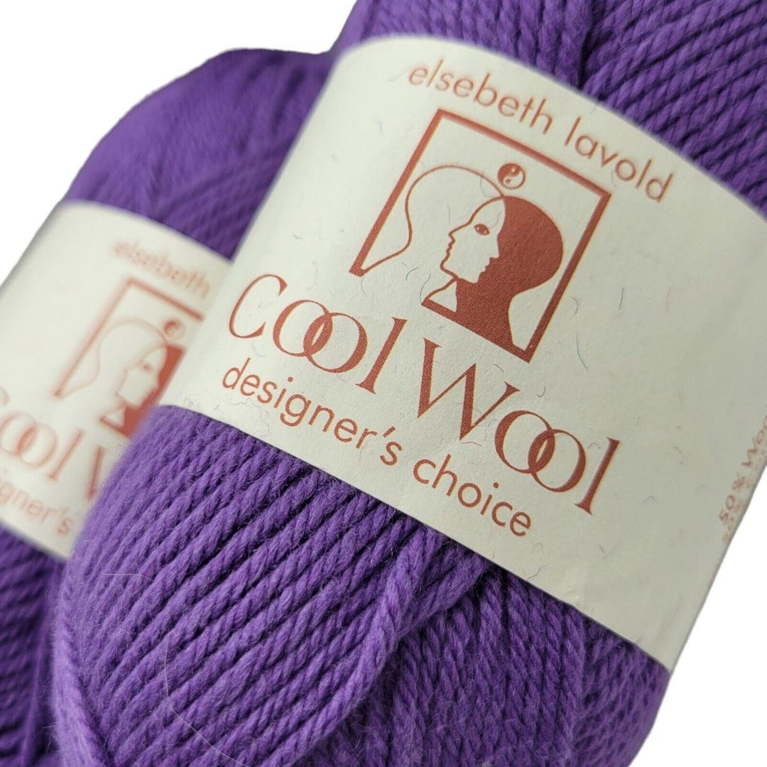 Elsebeth Lavold Cool Wool Designer's Choice Yarn 2-50g Skeins Purple 02 ...