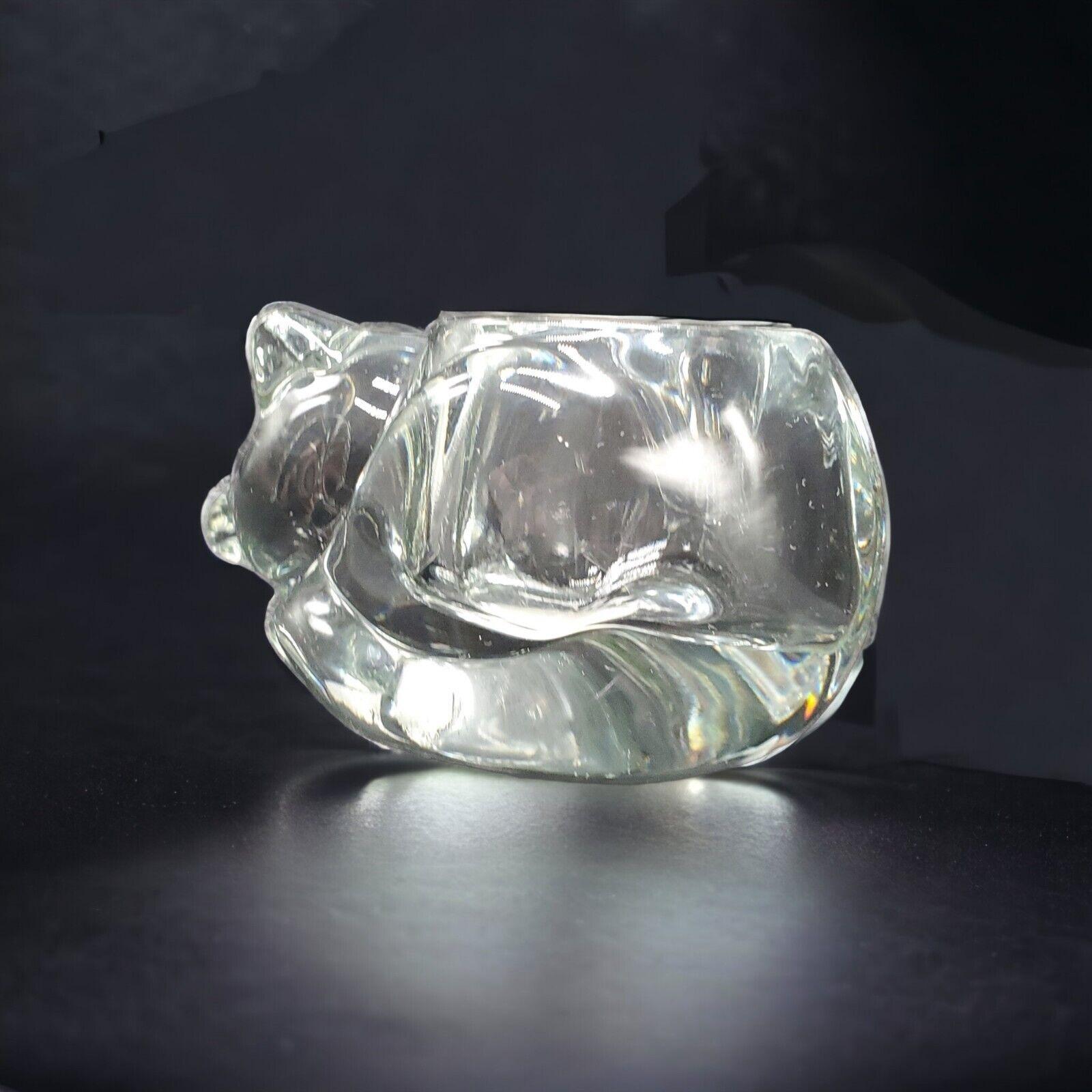 Vintage Indiana Glass Sleeping Cat Votive Candle Holder USA - Etsy