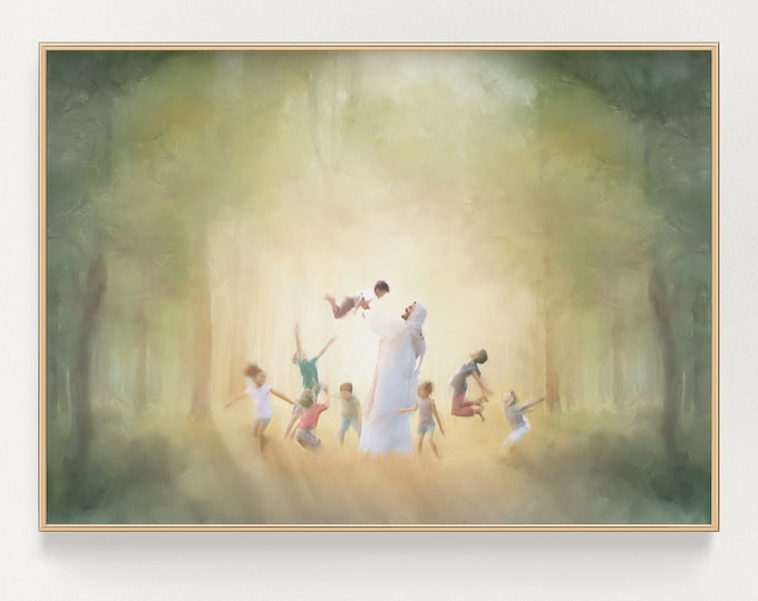 Jesus Christ Art Smiling Jesus Laughing Jesus Jesus Playing With ...