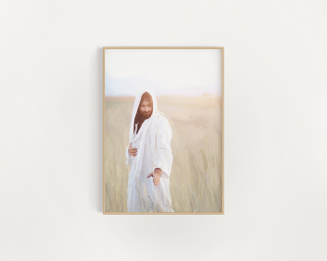 Jesus Christ Art Print: Bread of Life, Christian LDS Decor (digital ...