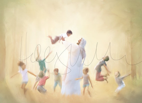 Jesus Christ Smiling With Children
