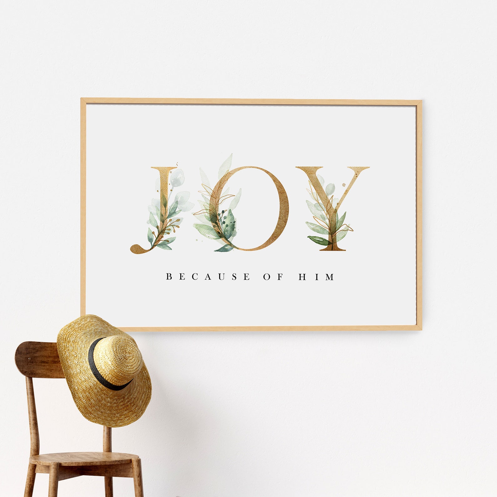 Joy in Jesus Christ Wall Art Religious Home Decor | Etsy
